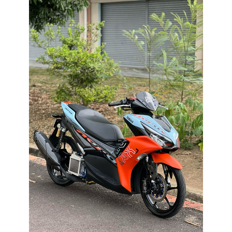 NVX V2 AEROX PACIFIC BLUE ORANGE 2024 ORIGINAL INDONESIA | Shopee Malaysia