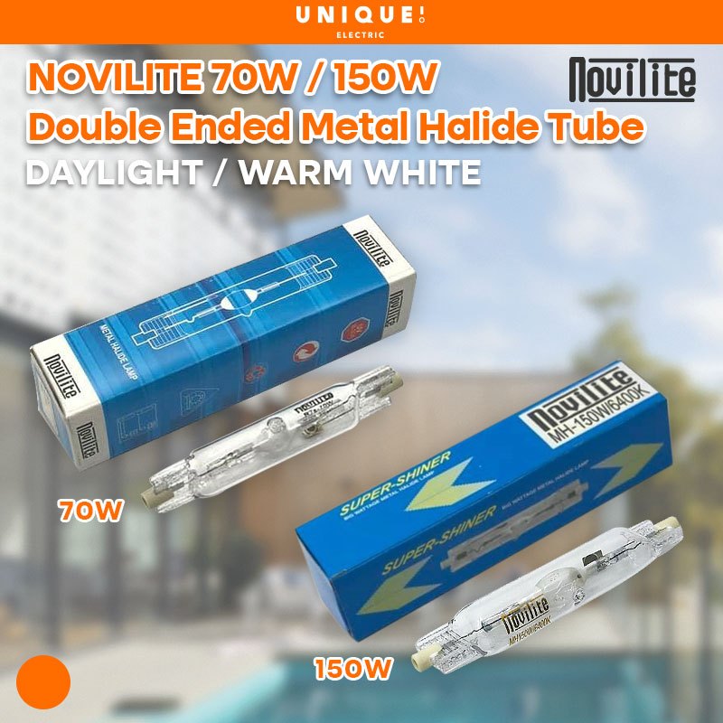 NOVILITE 70W / 150W DOUBLE ENDED METAL HALIDE TUBE | DAYLIGHT / WARM ...