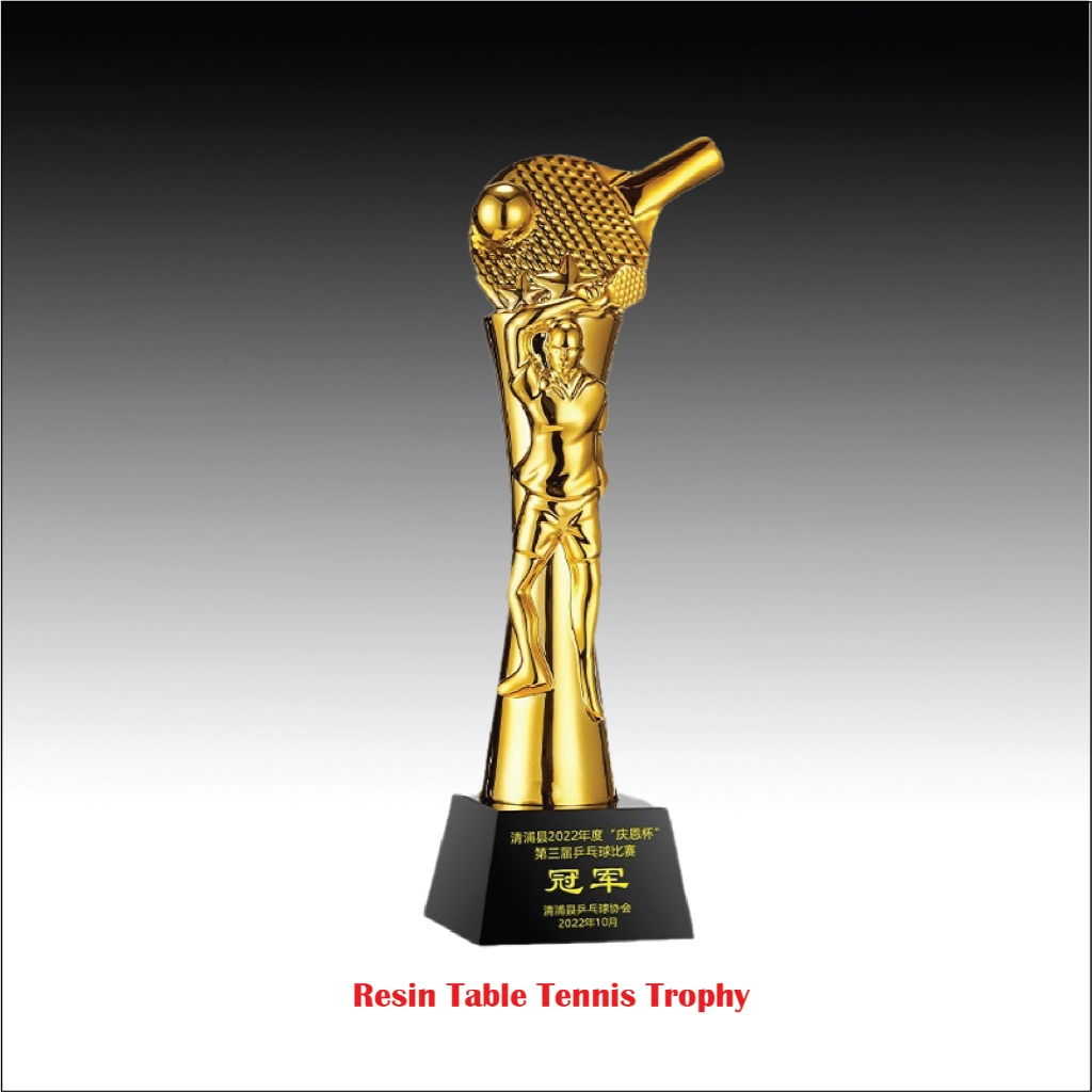 Resin Table Tennis Trophy / Ping Pong Resin Trophy / 乒乓球树脂奖杯 | Shopee ...