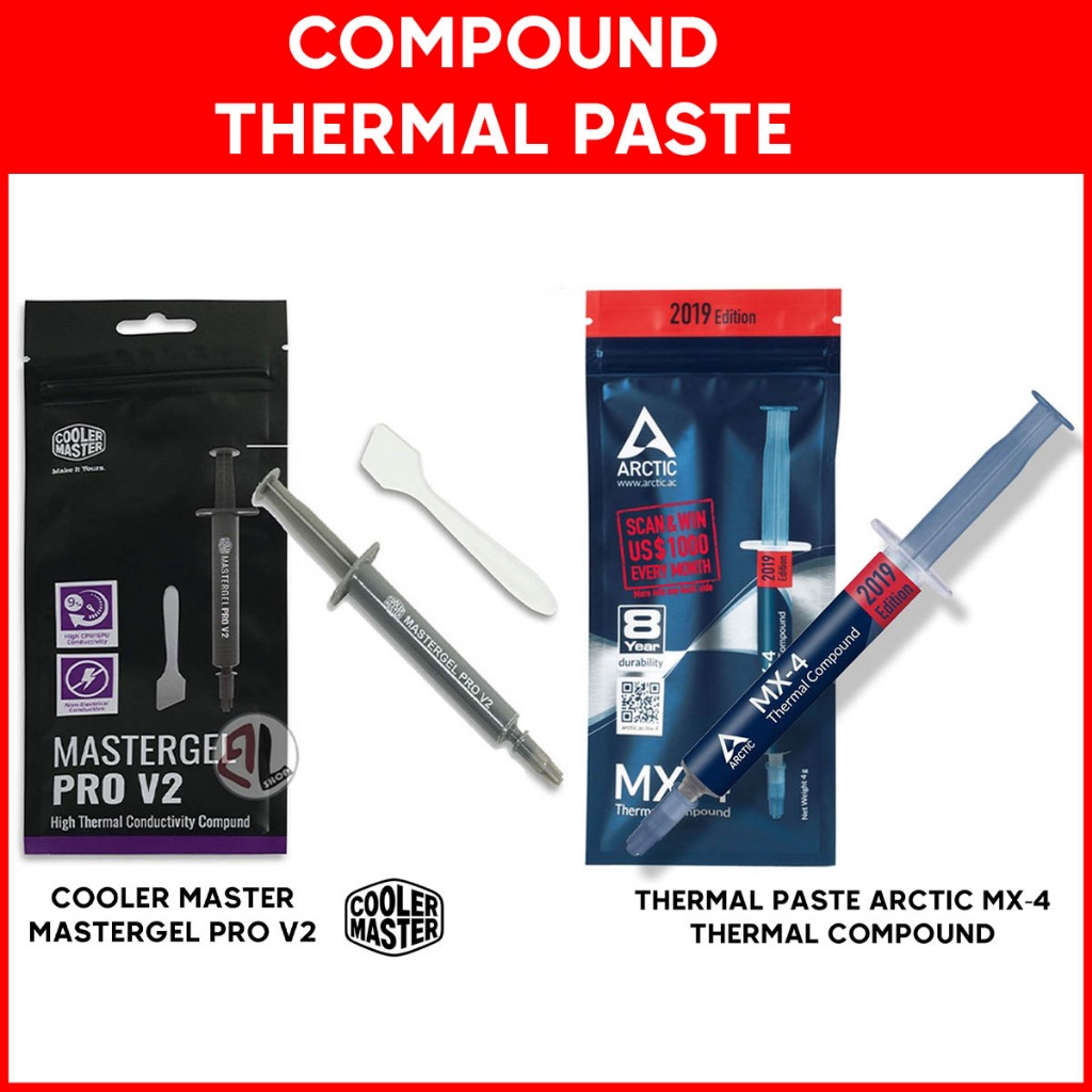 COOLER MASTER MASTERGEL PRO V2 / ARCTIC MX-4 HIGH THERMAL PASTE ...