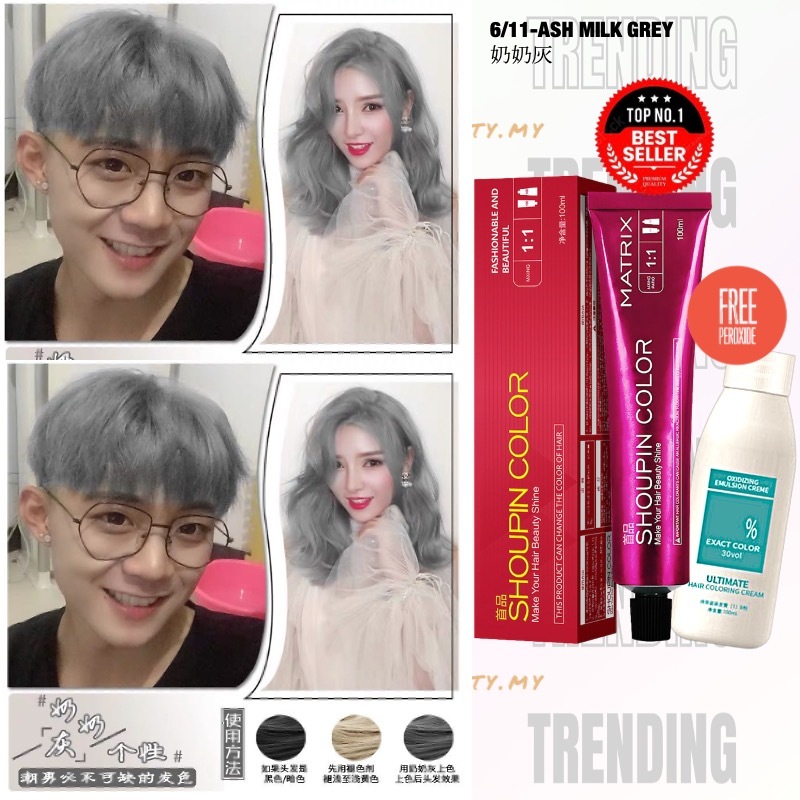 (🍁TRENDING🍁) FULLSET-50warna Shoupin Hair Color 100ml+FREE %Peroxide ...