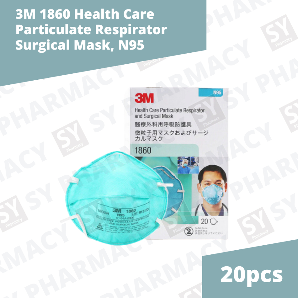 3M 1860 Health Care Particulate Respirator and Surgical Mask, N95 ...