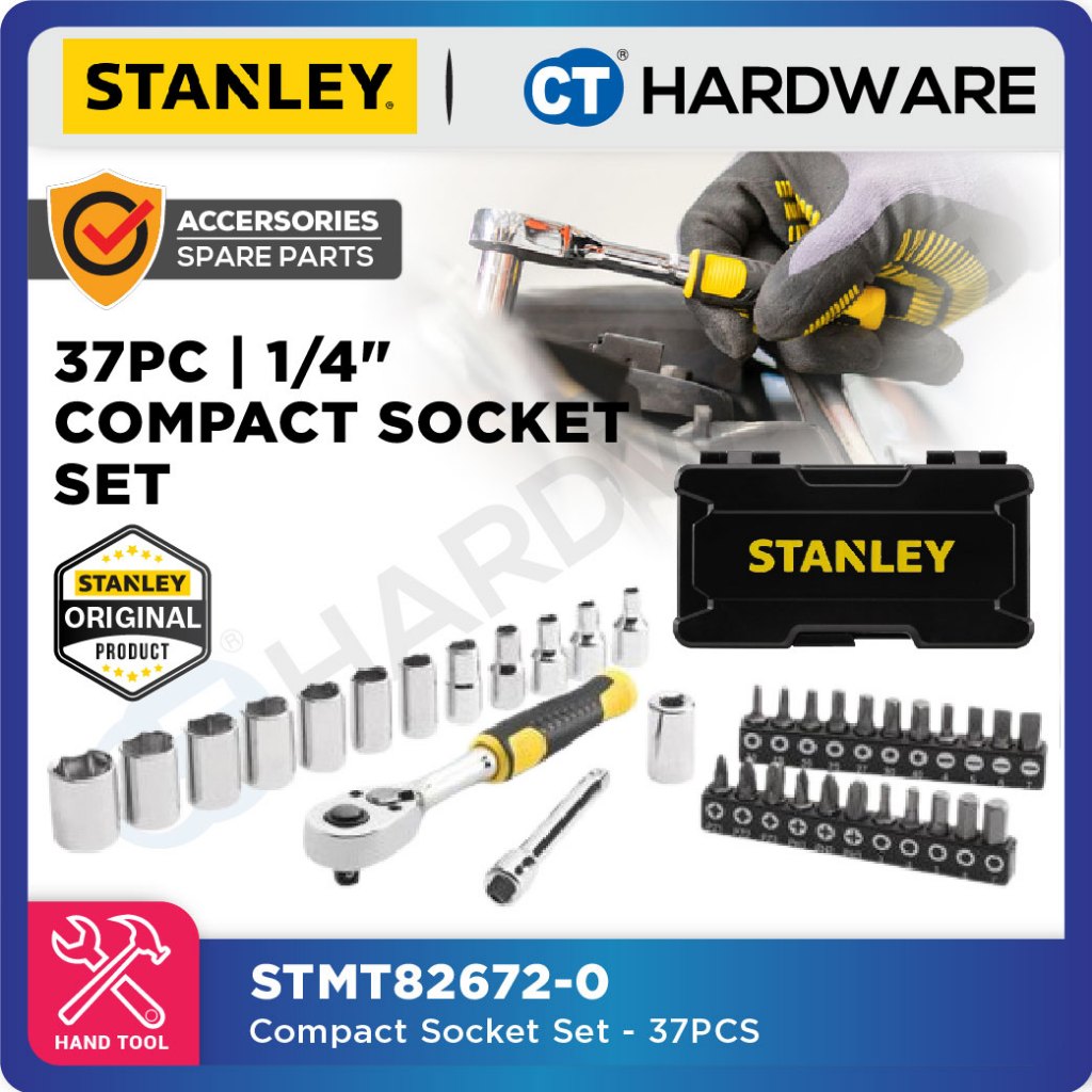 STANLEY STMT82672-0 1/4" DR COMPACT SOCKET SET X 37PCS | Shopee Malaysia