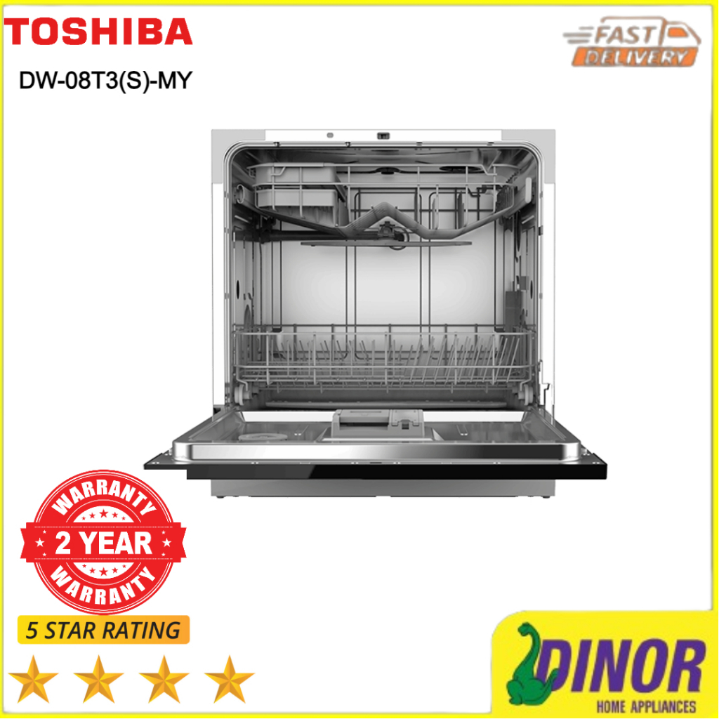 toshiba TABLE TOP 8 PLACE SETTINGS DISHWASHER Hygiene Matters DW-08T3(S ...