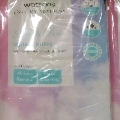 Watsons Soft & Clean Square Puffs 160+80 pieces (240s) Individual Pack ...