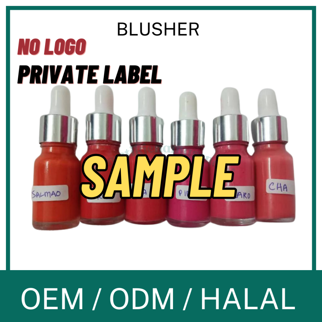 (Sample 1 ml) Blusher Cream Jenama Sendiri Make Your Own Brand Halal ...