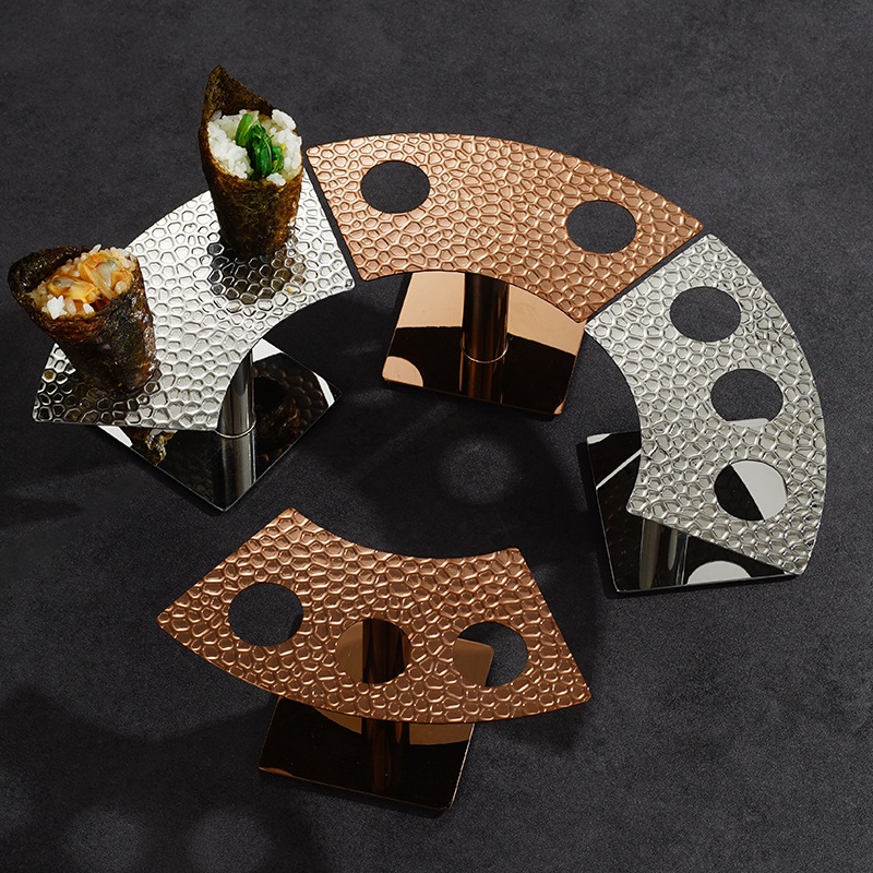 Stainless Steel Ice Cream Cone Stand Sushi Handroll Stand Japanese ...