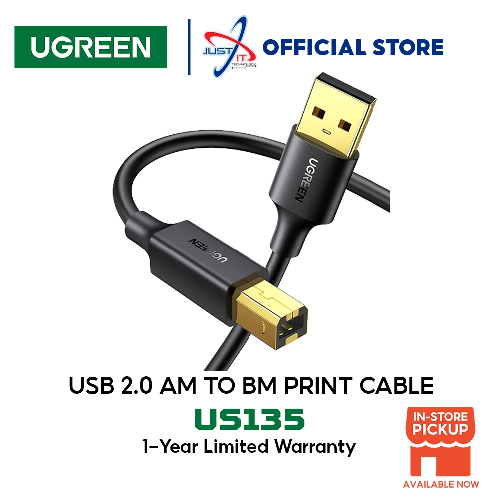 UGREEN USB-A To USB-B Printer Cable (1m/3m) US135 | Shopee Malaysia