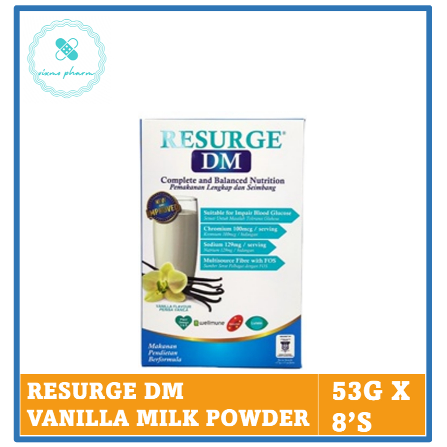 RESURGE DM VANILLA/COFFEE MILK POWDER BOX (53G X 8'S) SUITABLE FOR ...