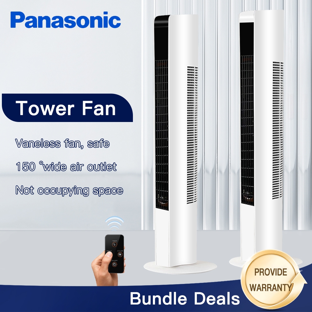 Panasonic Tower Fan Remote Control Silent Bladeless Fan Kipas Berdiri ...