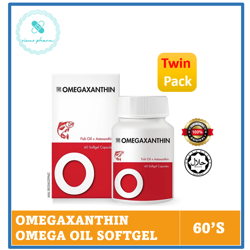 OMEGAXANTHIN OMEGA 3 FISH OIL PLUS ASTAXANTHIN SOFTGEL (60'S/2 X 60'S ...