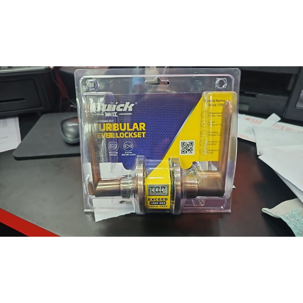 Door Lockset NIETZ Original 6085AC Heavy Duty Tubular Lock Set Door ...