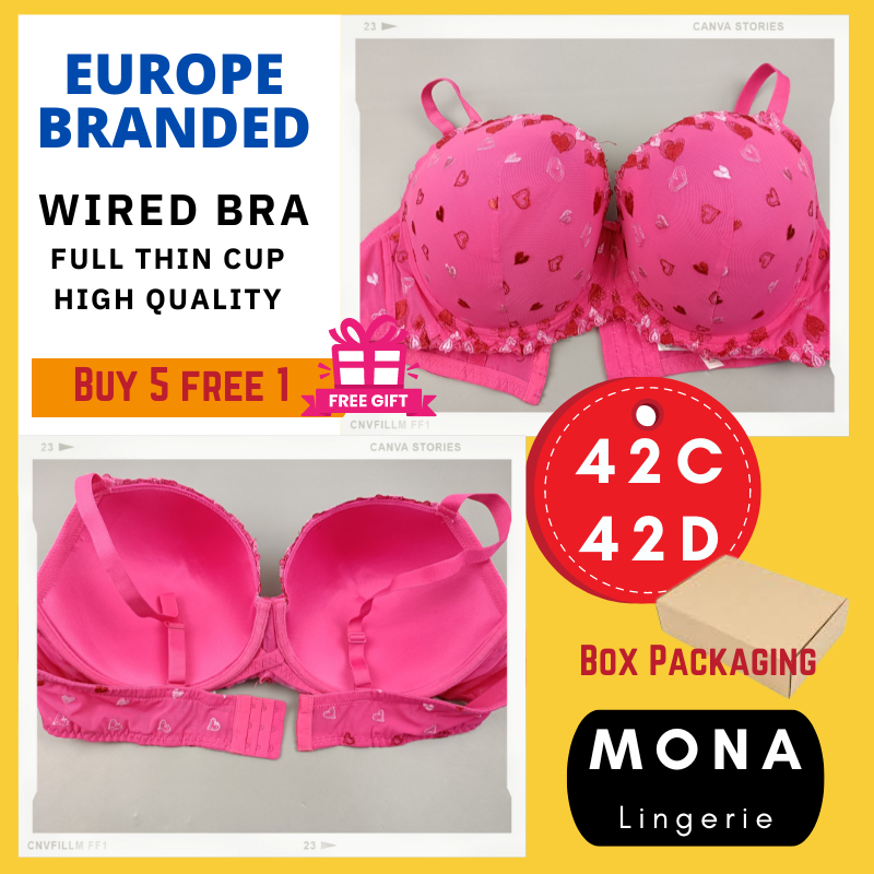 MONA Bra Besi Plus Size Bra Wired Size 42C/42D Coli Wanita Saiz Besar ...