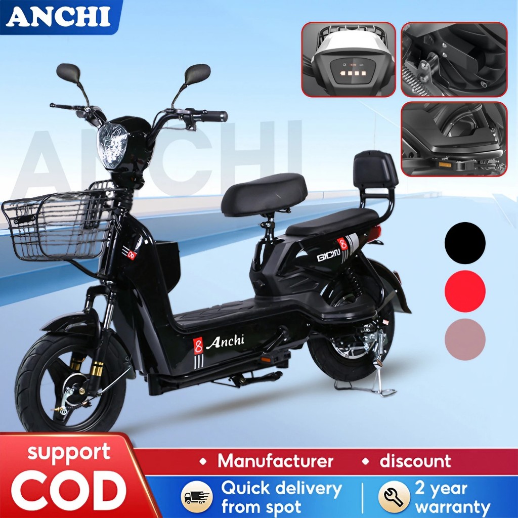 🔥Ready Stock🔥ANCHI Adult 2 Seat Electric Bicycle E-bike for adults ...