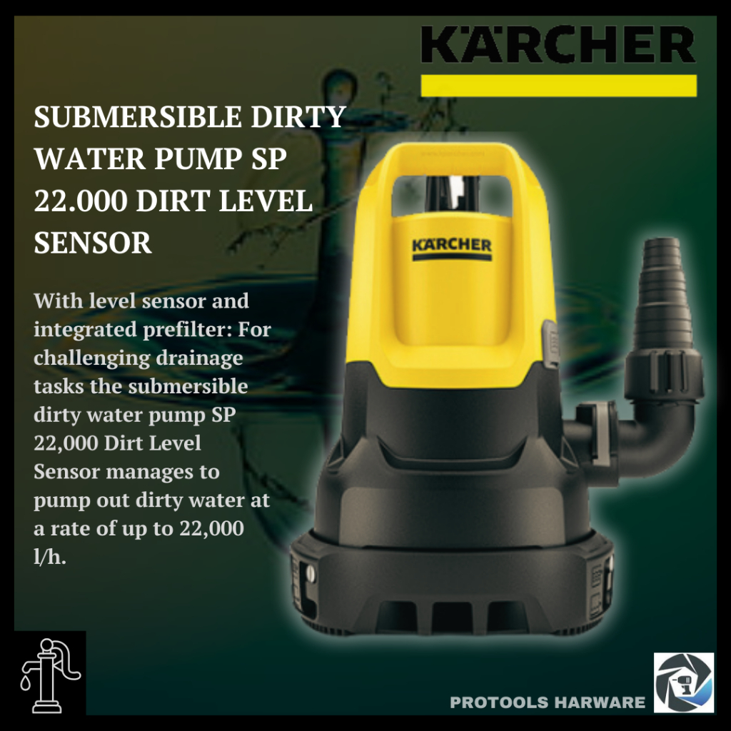 KARCHER SUBMERSIBLE DIRTY WATER PUMP SP 22.000 DIRT LEVEL SENSOR ( 1. ...