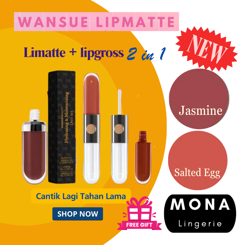 Wansue Beauty Lipmatte Duo Creamy Lipmatte Lipgross Lipmatte Wansue ...