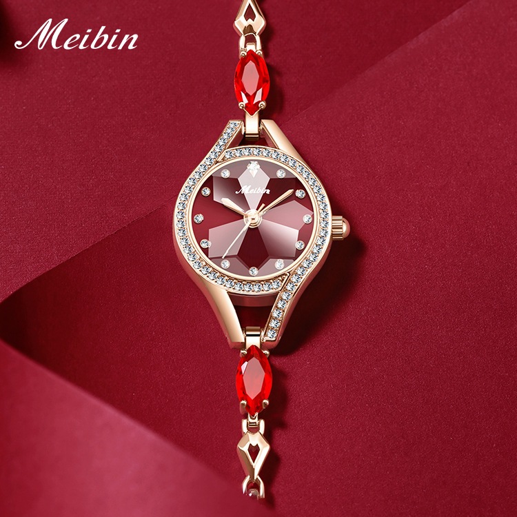 Meibin women's watch jewelry bracelet watch trendy quartz watch ladies ...