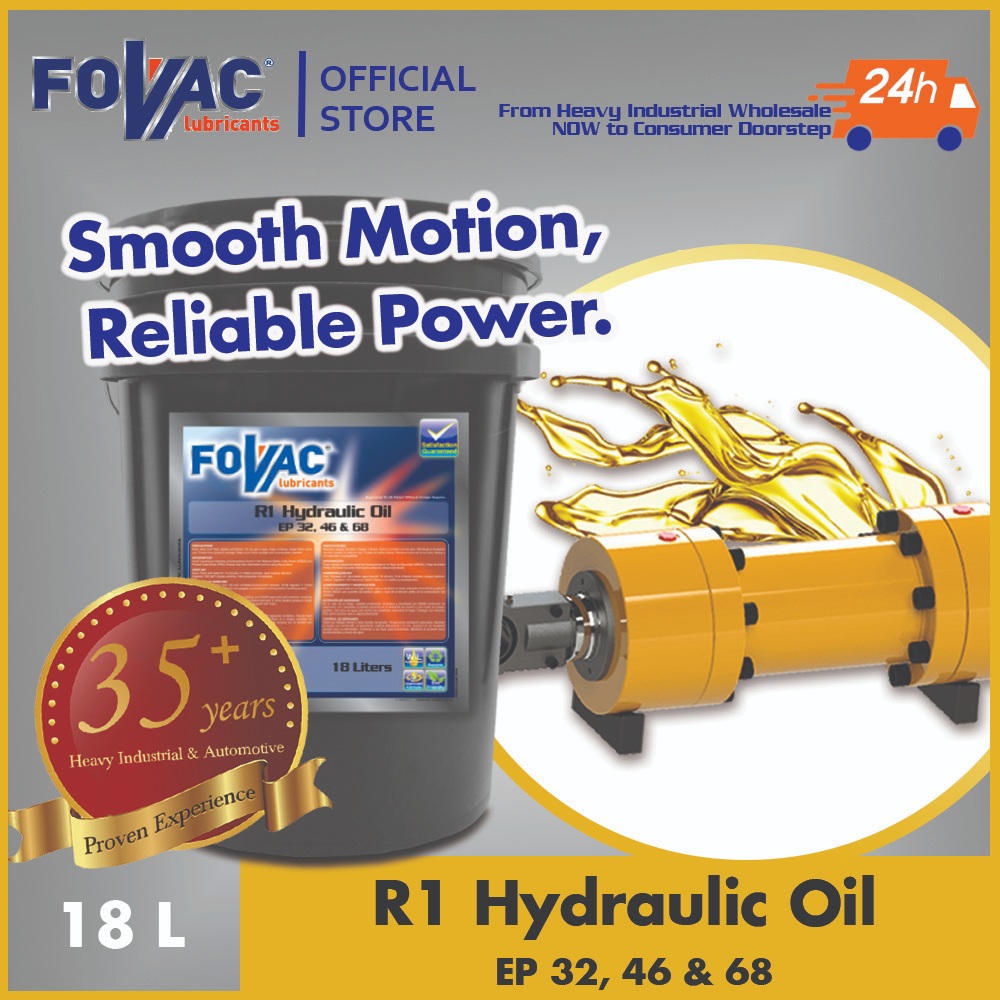 FOVAC R1 Hydraulic Oil EP 32, 46 & 68 - 18 Liters | Shopee Malaysia