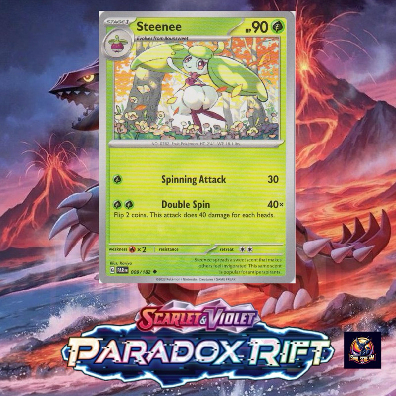 Pokemon TCG Steenee Paradox Rift Trading Card | Shopee Malaysia
