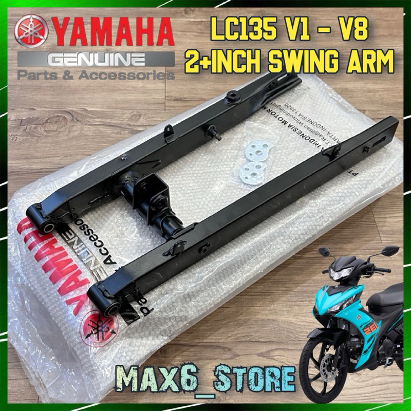 Yamaha LC135 V1-V8 4S 5S Swing Arm +2 Inch Tambah 2Inch Standard Cutting Siap Arm Bush Chain ...
