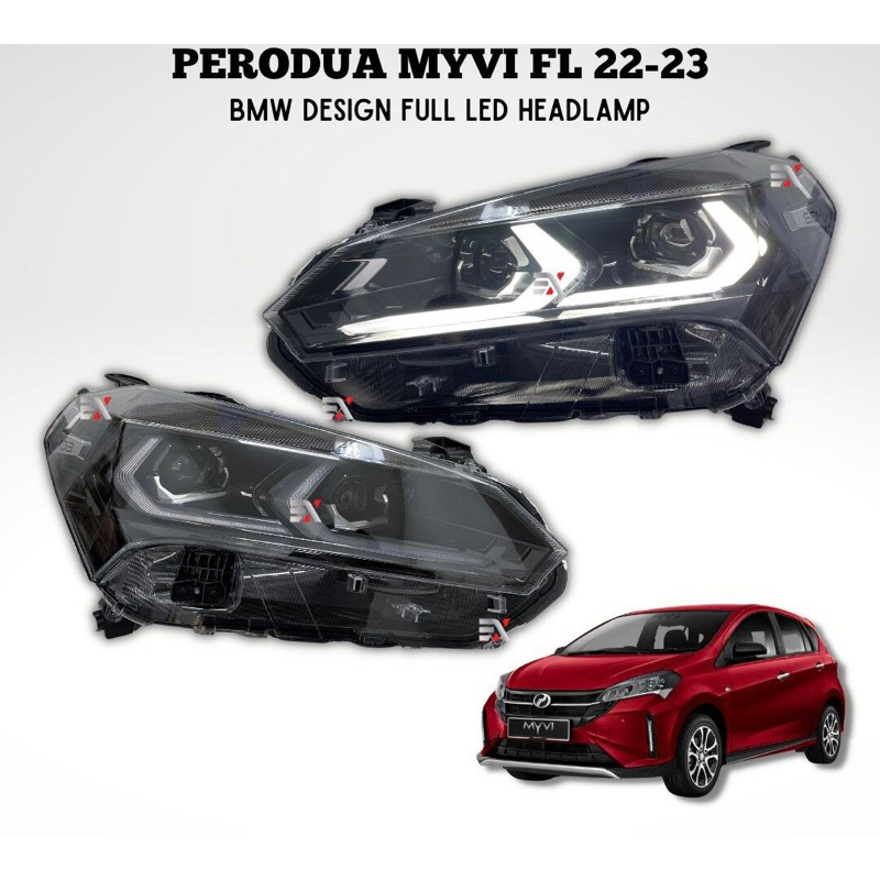 Perodua Myvi FL Facelift 2022-2024 Mk7 Led Headlamp Head lamp Light ...
