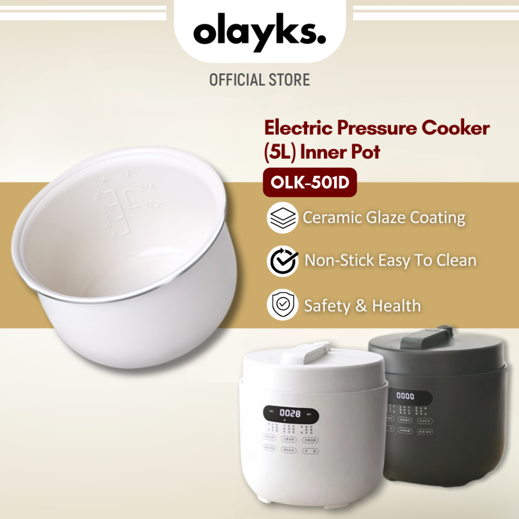 Olayks 5L Electric Pressure Cooker Multifunction Pressure Cooker OLK-501D INNER POT ONLY ...