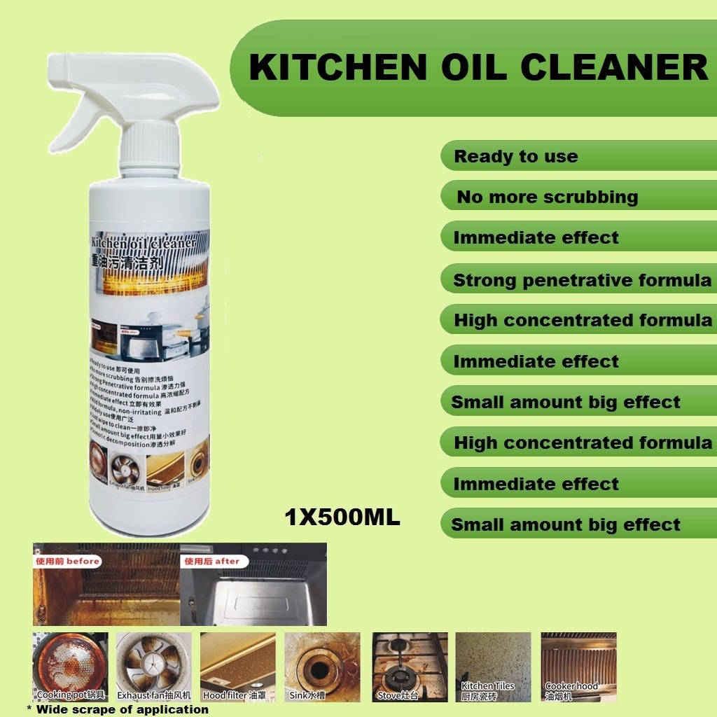 High Effective Kitchen Oil Cleaner Spray & Refill 500ml | Shopee Malaysia