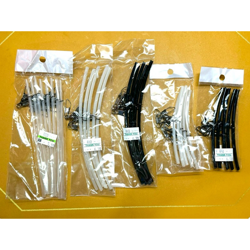 Tanduk pancing Ranggong 4MM 4" & 6" straight pancing fishing tube putih ...
