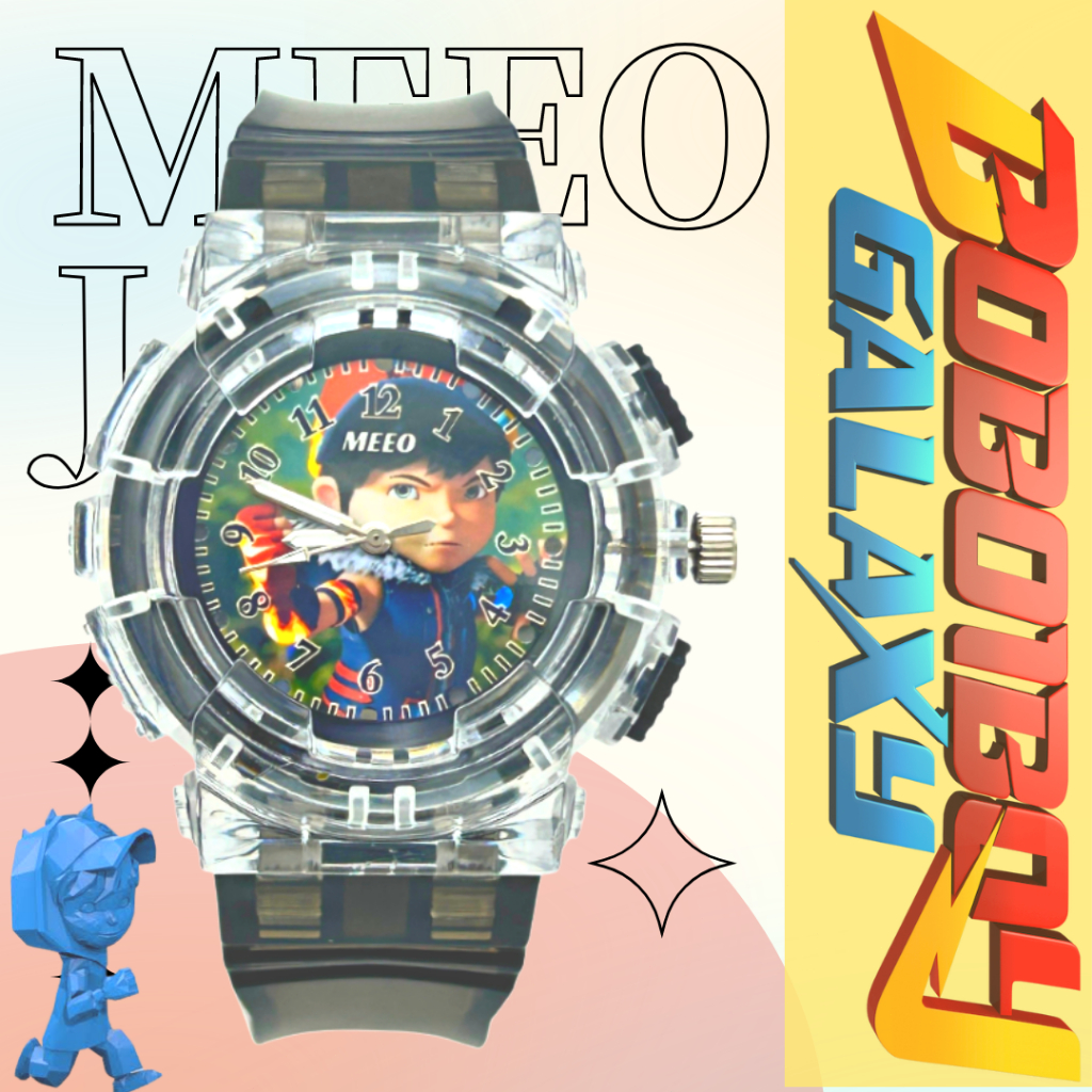 Cartoon Kids Watches for Boys LED Light Students Digital watch colorful ...