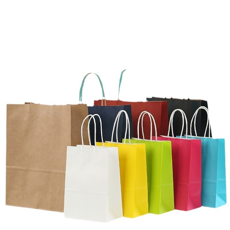 Paper Bag colour plain kraft paper bag birthday paper bag | Shopee Malaysia