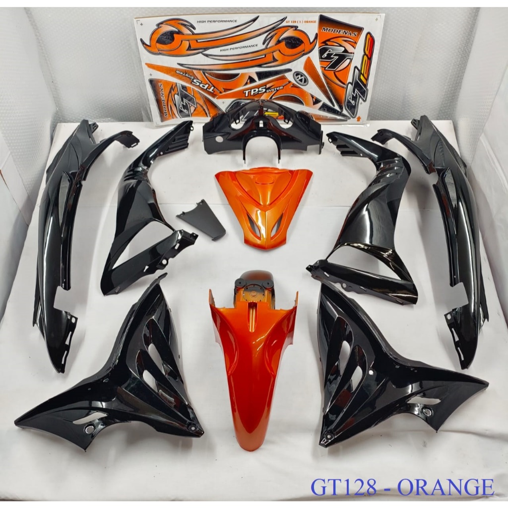 MODENAS GT 128 GT128 COVER SET (M-SEKI) LOCAL (WITH STICKER) | Shopee Malaysia
