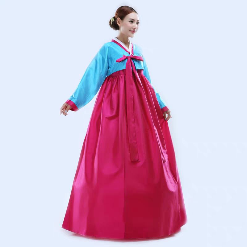Hanbok traditional Korean dress -blue maroon | Shopee Malaysia