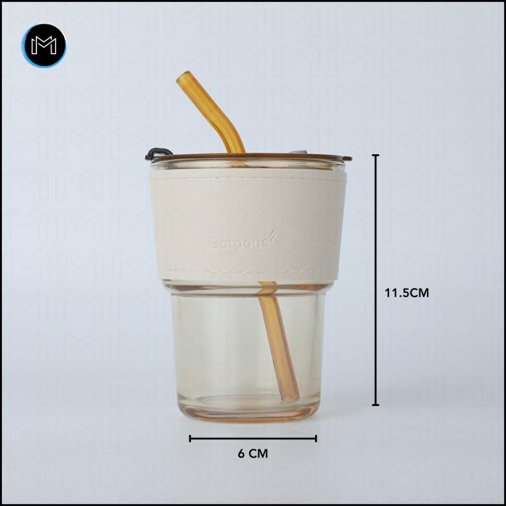 GLASS STRAW CUP RESISTANT BOTTLE VIRAL COFFEE GLASS MUG TRANSPARENT MUG ...