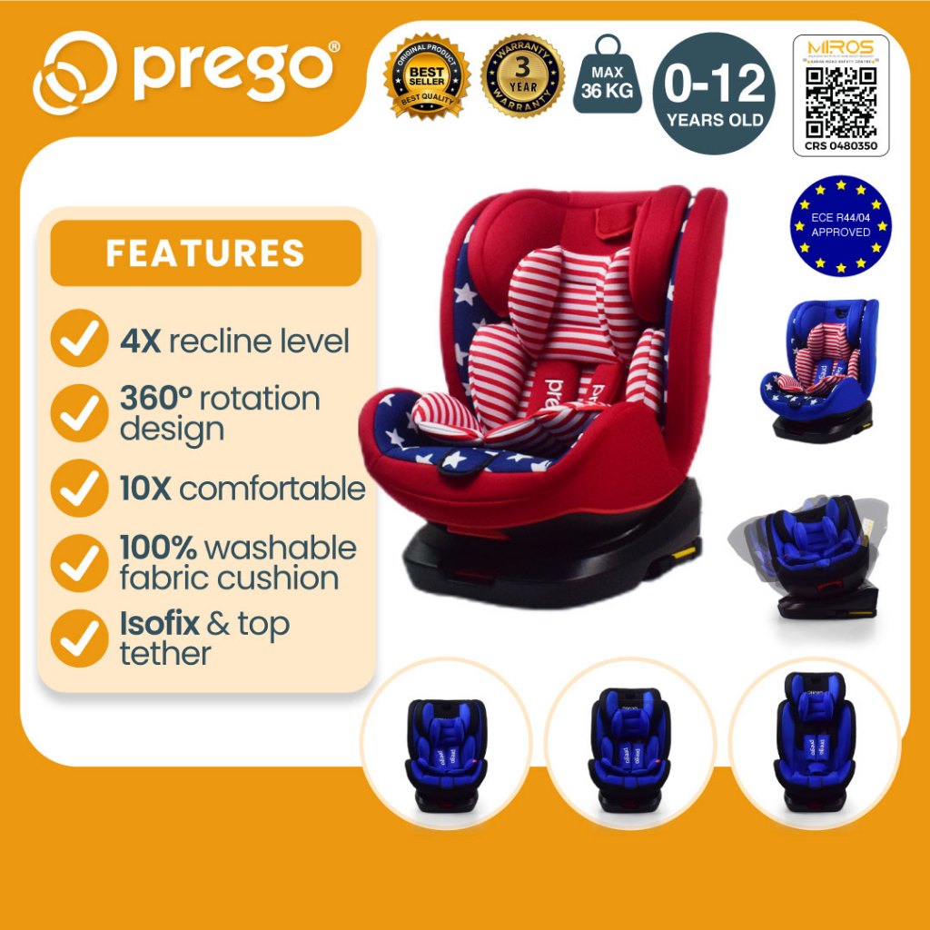 Prego Orbitz Universe ISOFIX Baby Car Seat Newborn To 12 Years Old JPJ ...