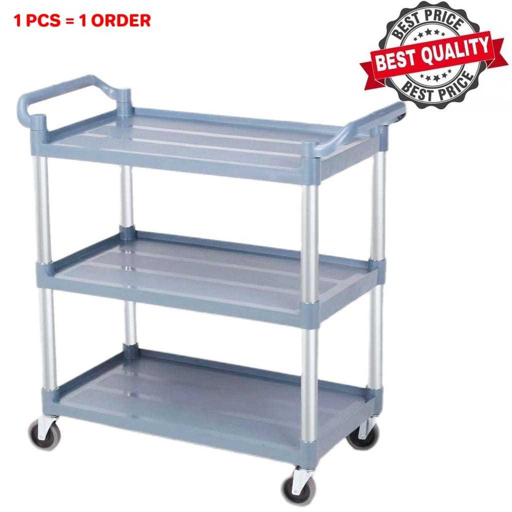 3 TIER PLASTIC MULTIFUNCTIONAL TROLLEY / SERVING TROLLEY / TROLI ...