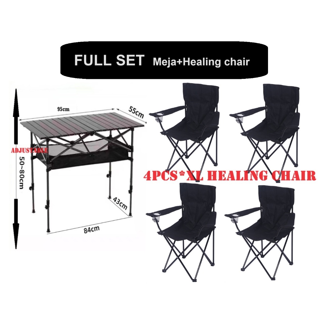 Full set combo portable Outdoor Table and Chairs Set Folding Picnic ...