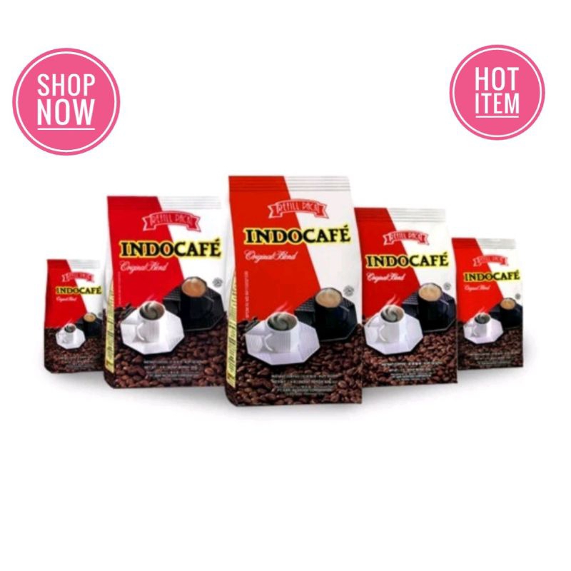 IndoCafe Refill Pack Original Blend Coffee Instant Coffee Kopi Segera ...