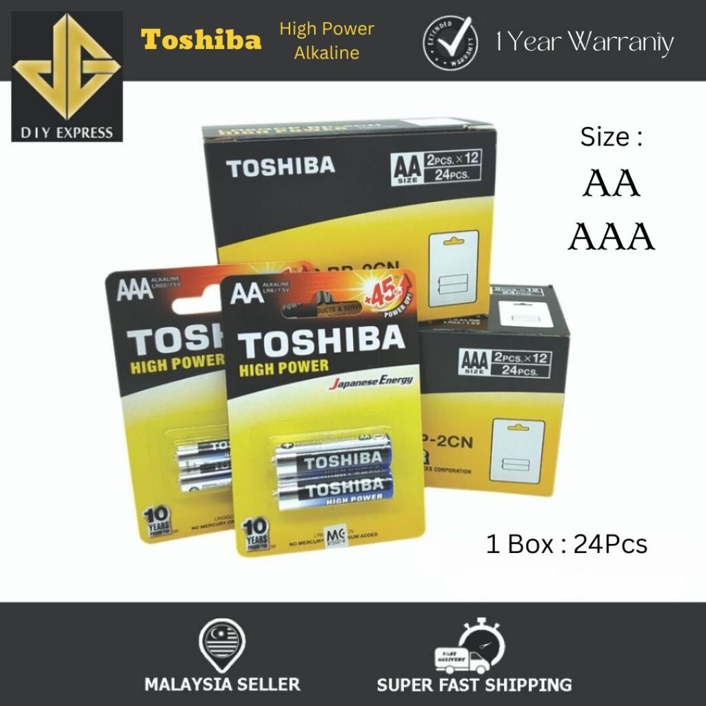 Toshiba Genuine Japan High Power Long Lasting Heavy Duty Energy Saving ...