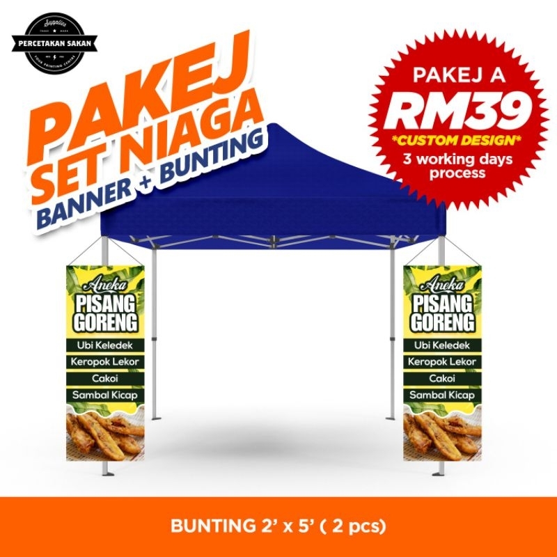 Banner dan Bunting untuk mula berniaga tahan lasak | Shopee Malaysia