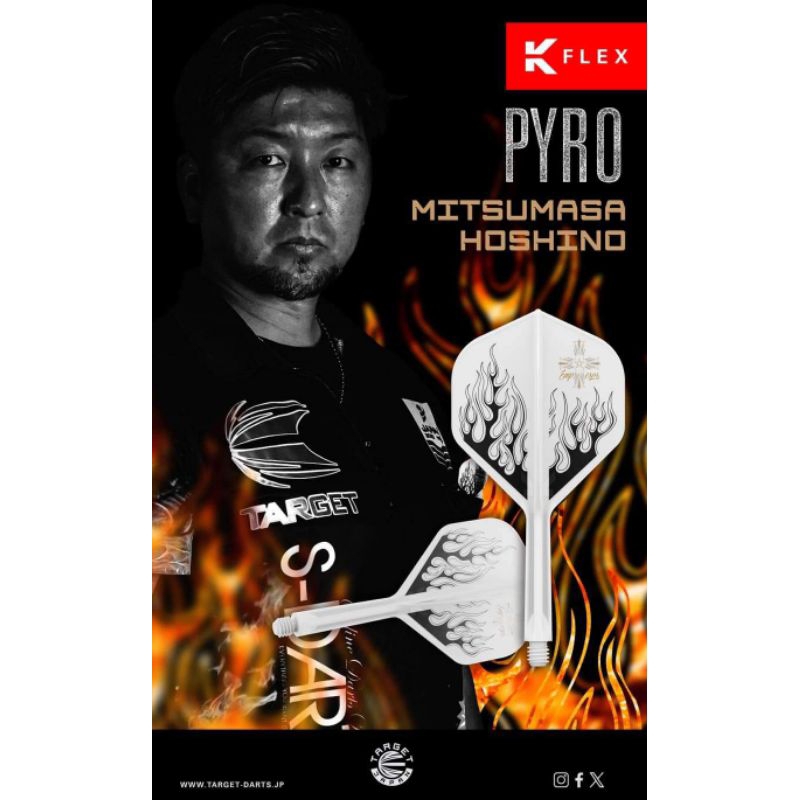 DARTS FLIGHT【K-FLEX】PYRO 星野光正 Model Standard White | Shopee Malaysia
