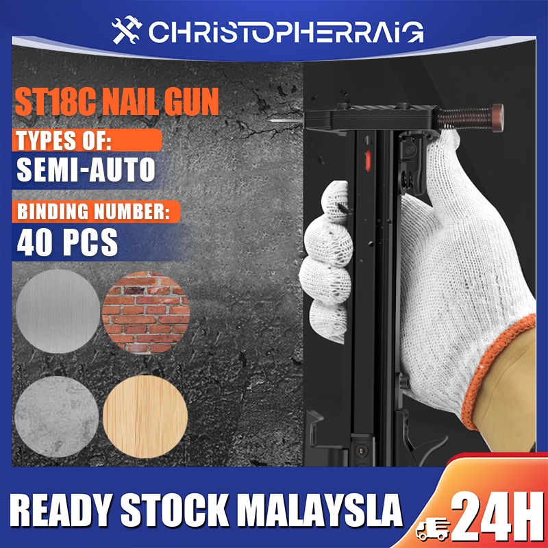 Ready Stock🚚ST18C Manual Steel Nail Gun Semi Automatic Cement Nail Gun ...