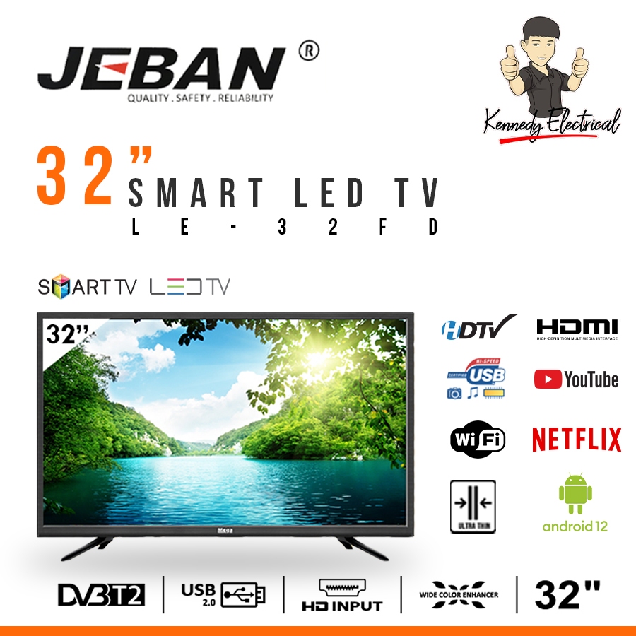 Jeban Smart Led Tv 32" LE-32FD | Shopee Malaysia