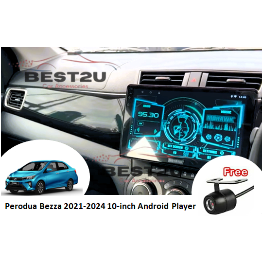 Android Player 10" Perodua Bezza 2021-2024 ☆FREE Reverse Camera ...