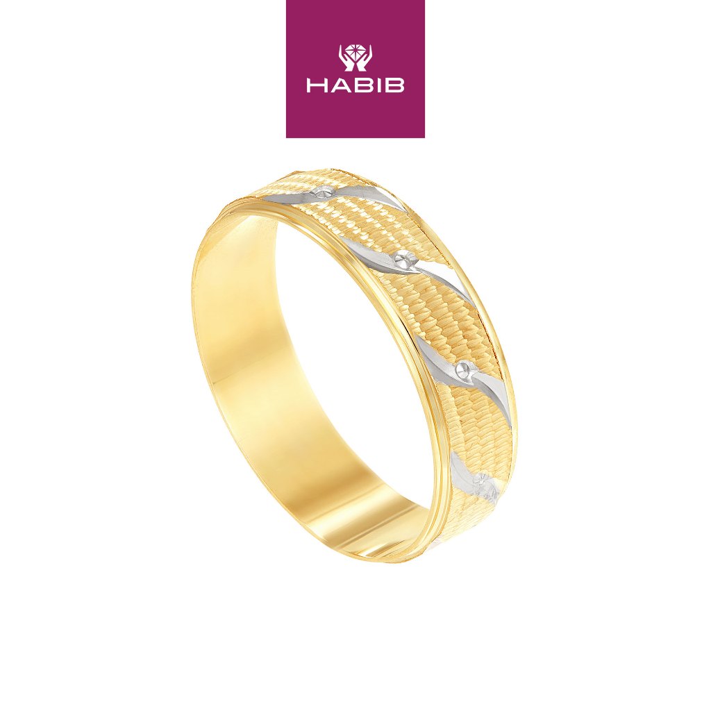 HABIB 375/9K Yellow and White Gold Ring WAA984 | Shopee Malaysia