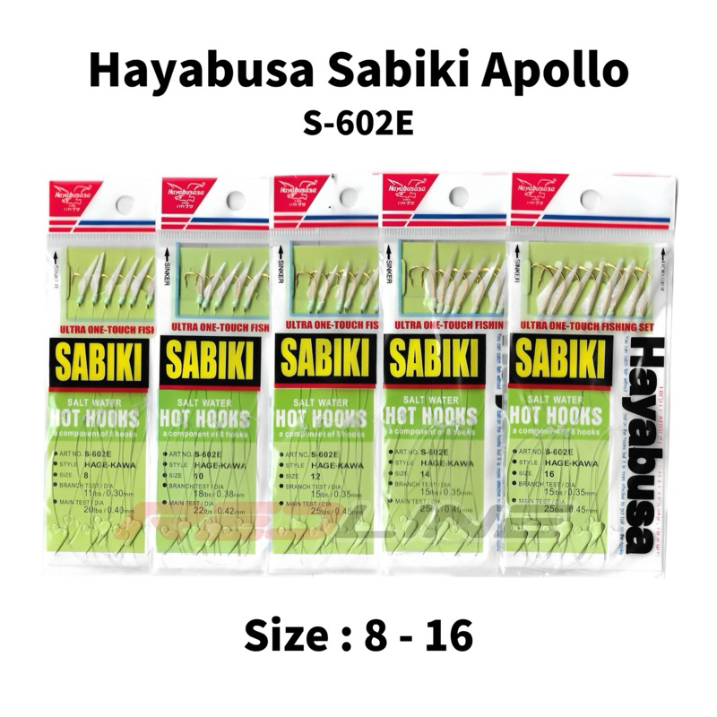 HAYABUSA SABIKI APOLLO S-602E SALTWATER HOT HOOKS/ MATA APOLO | Shopee ...