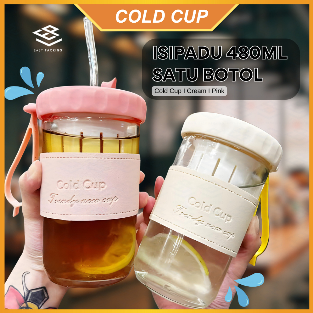 Cold Cup Warehouse Glass with Straw Internet Celebrity Transparent Cup ...