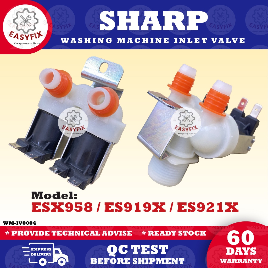 ESX958 / ES919X / ES921X SHARP WASHING MACHINE WATER INLET VALVE (COIL ...