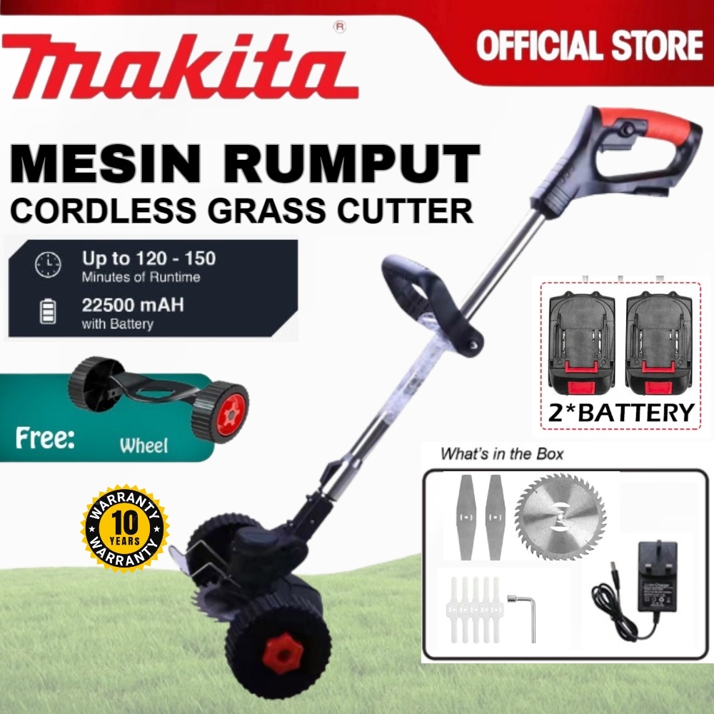 Mesin Rumput 1800W Power Cordless Grass Cutter Mesin Rumput Bateri ...