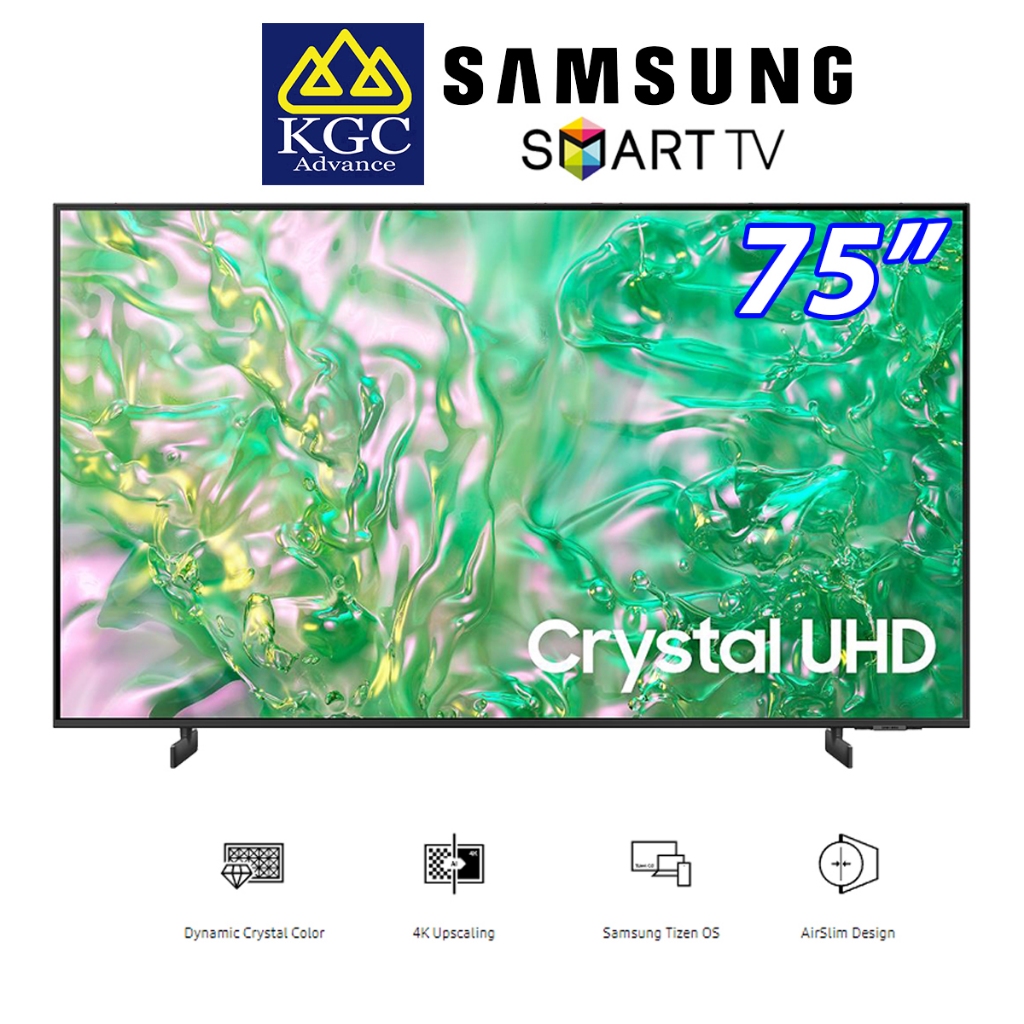 [Free Ship] SAMSUNG 75" Crystal UHD DU8000 4K Smart TV UA75DU8000KXXM ...