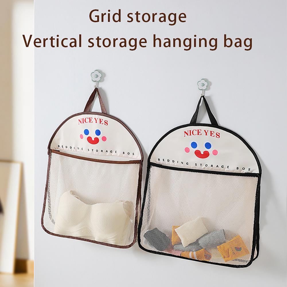 MS Cute Wall Hanging Mesh Bag Cartoon Print Great Load Bearing Visible ...